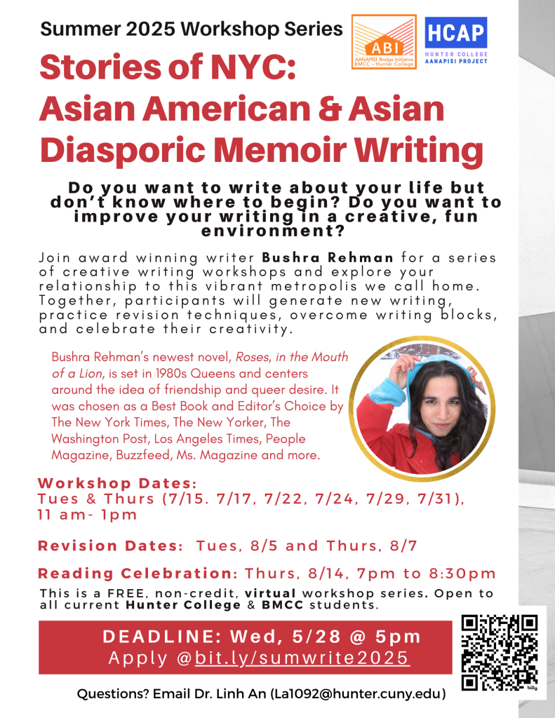 "Stories of NYC: Asian American & Asian Diasporic Memoir Writing ...